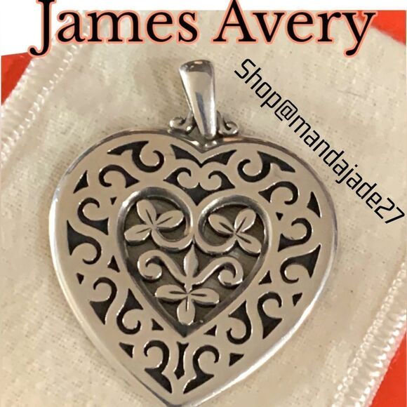 James Avery | Jewelry | James Avery Retired Large Spanish Scrolled Floralheart Pendant | Poshmark